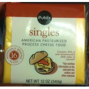 Publix Singles American Pasteurized Process Cheese Food: Calories ...