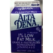 Alta Dena 1% Lowfat Milk: Calories, Nutrition Analysis & More | Fooducate