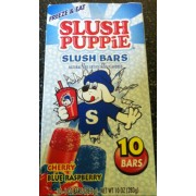 Slush Puppie Cherry Blue Raspberry Slush Bars: Calories, Nutrition ...