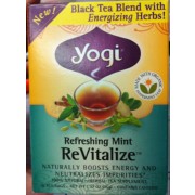 Yogi ReVitalize Refreshing Mint Black Tea Blend: Calories, Nutrition ...