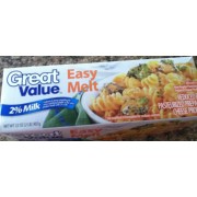 Great Value Easy Melt Reduced Fat Pasteurized Prepared Cheese Product ...