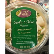 Open Nature Garlic & Chive Hummus: Calories, Nutrition Analysis & More ...
