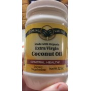 Spring Valley Extra Virgin Coconut Oil Dietary Supplement: Calories ...