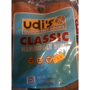 Udi's Gluten Free Foods Gluten Free Classic Hamburger Buns: Calories ...