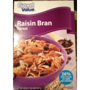 Great Value Raisin Bran Cereal: Calories, Nutrition Analysis & More ...