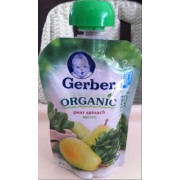 Gerber Organic Pear Spinach Baby Food: Calories, Nutrition Analysis ...