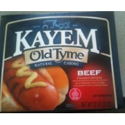 Kayem Old Tyme, Natural Casing Beef Frankfurters: Calories, Nutrition ...