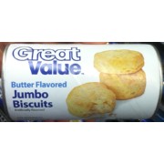 Great Value Butter Flavored Jumbo Biscuits: Calories, Nutrition ...