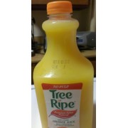 Tree Ripe Orange Juice, No Pulp 100% Pure Natural: Calories, Nutrition ...