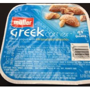 Muller Greek Corner Yogurt, Low-fat, Caramelized Almonds: Calories ...