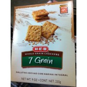 H-E-B 7 Grain Whole Grain Crackers: Calories, Nutrition Analysis & More ...