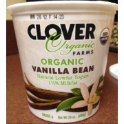Clover Organic Farms Yogurt, Low-Fat, Vanilla Bean: Calories, Nutrition ...