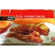 Market Pantry Naturally Hardwood Smoked Bacon: Calories, Nutrition ...