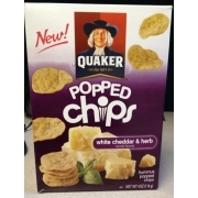 Quaker Popped Chips, White Cheddar & Herb: Calories, Nutrition Analysis ...