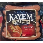 Kayem Old Tyme Beef Frankfurters: Calories, Nutrition Analysis & More ...