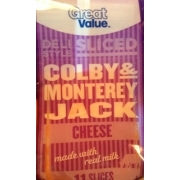 Great Value Deli Style Sliced Colby And Monterey Jack Cheese, Made With ...