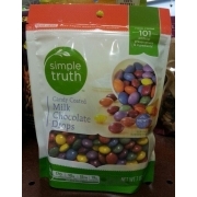 Simple Truth Candy Coated Milk Chocolate Drops: Calories, Nutrition ...