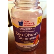 Good Neighbor Pharmacy Gummies, Zoo Chews: Calories, Nutrition Analysis ...