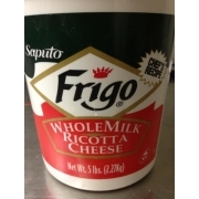 Frigo Ricotta Cheese, Whole Milk: Calories, Nutrition Analysis & More ...
