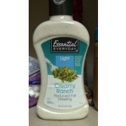 Essential Everyday Light, Creamy Ranch, Reduced Fat Dressing: Calories ...