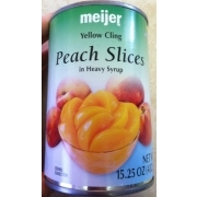 Meijer Yellow Cling Peach Slices In Heavy Syrup: Calories, Nutrition ...