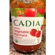 Cadia Organic Vegetable Marinara, Pasta Sauce: Calories, Nutrition ...