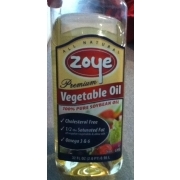 Zoye Premium Vegetable Oil, 100% Pure Soybean Oil: Calories, Nutrition ...
