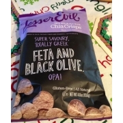 Lesser Evil Chia Crisps, Feta & Black Olive: Calories, Nutrition ...