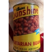 Allens Sunshine Vegetarian Beans, Canned: Calories, Nutrition Analysis ...