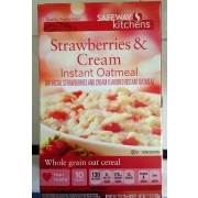 Safeway Kitchens Strawberries & Cream Instant Oatmeal: Calories ...