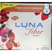 Luna Fiber Bar, Peanut Butter Strawberry: Calories, Nutrition Analysis ...
