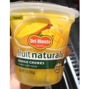 Del Monte Fruit Naturals Mango Chunks: Calories, Nutrition Analysis & More | Fooducate