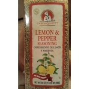 Chef's Quality Seasoning, Lemon & Pepper: Calories, Nutrition Analysis ...
