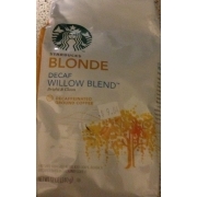 Starbuck's Ground Coffee, Blonde Decaf Willow Blend: Calories ...