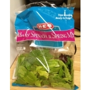 H-E-B Baby Spinach & Spring Mix: Calories, Nutrition Analysis & More ...
