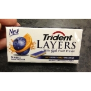 Trident Gum, Layer, Juicy Berry + Tangy Tangerine: Calories, Nutrition ...