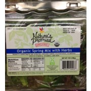 Nature's Promise Organic Spring Mix With Herbs: Calories, Nutrition ...