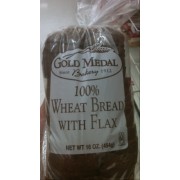 Gold Medal Bakery 100% Wheat Breaf With Flax Bread: Calories, Nutrition ...