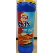 Lay's Stax, Potato Chips, Buffalo Wings With Ranch: Calories, Nutrition ...