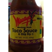 Macayo Medium Mexican Style Taco Sauce & Chip Dip: Calories, Nutrition ...