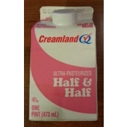 Creamland Ultra Pasteurized Half & Half: Calories, Nutrition Analysis ...