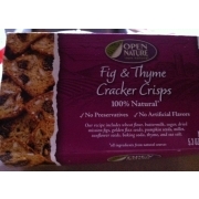 Open nature Fig And Thyme Cracker Crisps: Calories, Nutrition Analysis ...