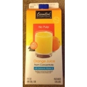 Essential Everyday Orange Juice From Concentrate: Calories, Nutrition ...
