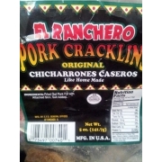 El Ranchero Pork Cracklins, Chicharrones Caseros, Original: Calories ...