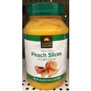 Clover Valley Yellow Cling Peach Slices In Light Syrup: Calories ...
