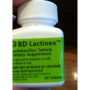 BD Lactinex Lactobacillus Tablets: Calories, Nutrition Analysis & More ...