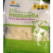 My Essentials Mozzarella, Fancy Shredded Cheese: Calories, Nutrition ...
