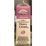 Wholesome Farms Grade A Ultra-Pasteurized Heavy Cream: Calories ...