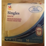 Giant Singles, White American Pasteurized Process Cheese Food: Calories ...