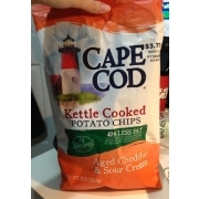 Cape Cod Aged Cheddar & Sour Cream Kettle Cooked Potato Chips: Calories ...